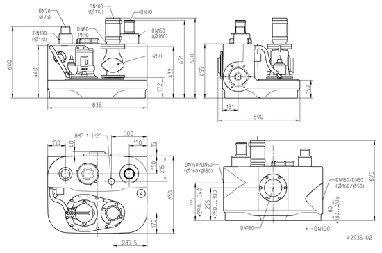 hauptmaße compli 500 mm