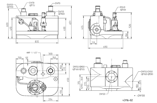 dimensions compli 500 m mm