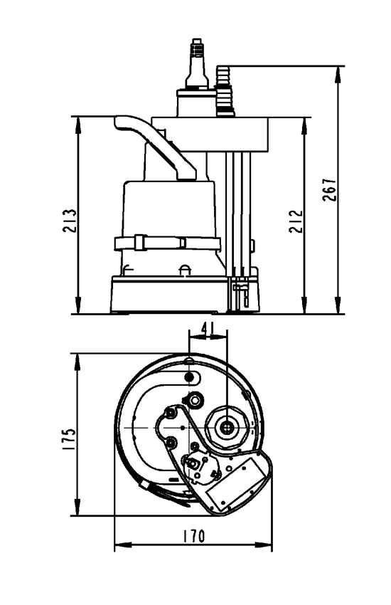 afmetingen met simer level control